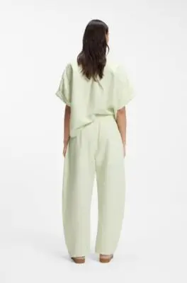 BOSS Balloon-leg Trousers With Elasticated Waist