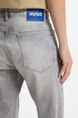 Hugo Slim-fit Jeans In Distressed Denim