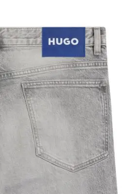 Hugo Slim-fit Jeans In Distressed Denim