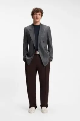 BOSS Wool Double-breasted Beckham Jacket
