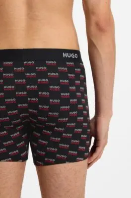 Hugo Three-pack Of Boxer Briefs In Stretch Cotton