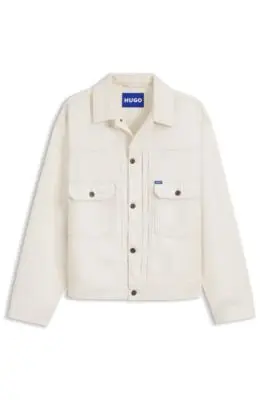Hugo Relaxed-fit Trucker Jacket - White