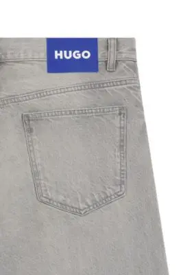 Hugo Baggy-fit Jeans In Stonewashed Denim