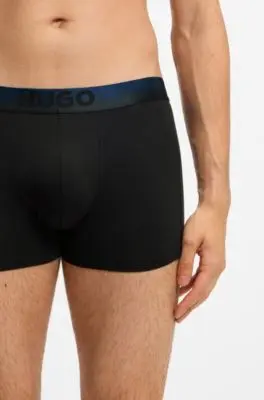 Hugo Three-pack Of Degradé-waistband Trunks