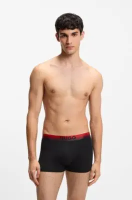 Hugo Three-pack Of Degradé-waistband Trunks