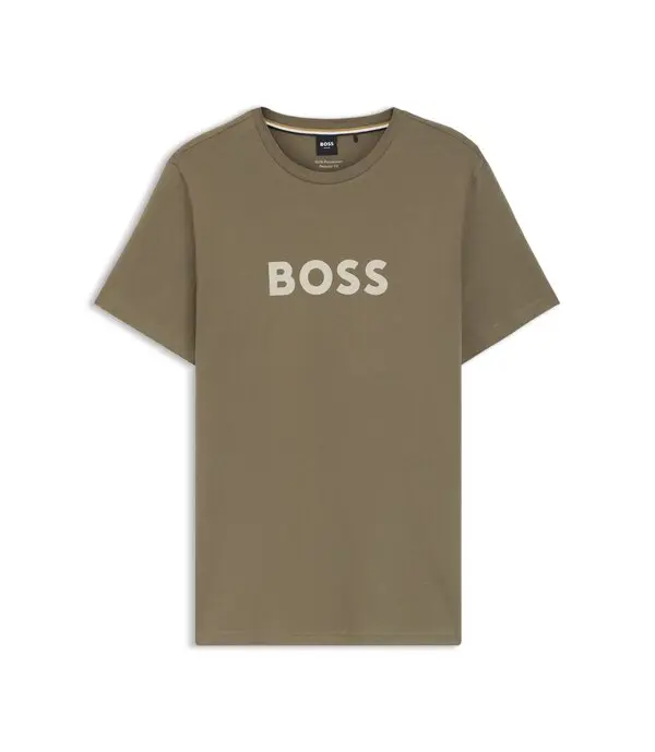 BOSS Cotton Jersey T-shirt With Logo Print - Light Brown