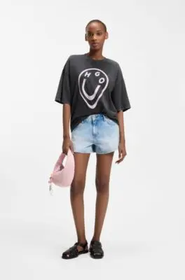 Hugo Cotton-jersey T-shirt With Graphic Print