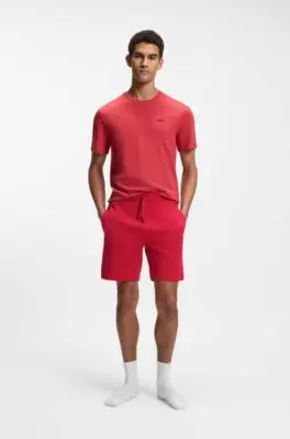 BOSS Cotton-blend Pajama Shorts With Logo - Red
