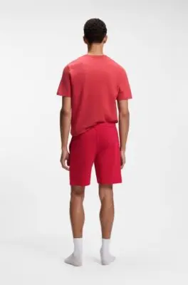 BOSS Cotton-blend Pajama Shorts With Logo - Red