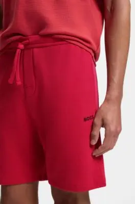 BOSS Cotton-blend Pajama Shorts With Logo - Red