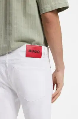 Hugo Extra-slim-fit Comfort-stretch Jeans - White