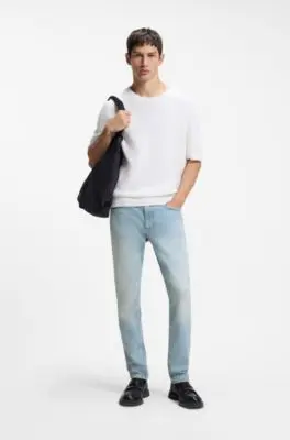 Hugo Extra-slim-fit Stretch Denim Jeans - Light Blue