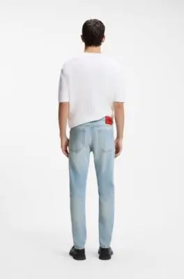 Hugo Extra-slim-fit Stretch Denim Jeans - Light Blue