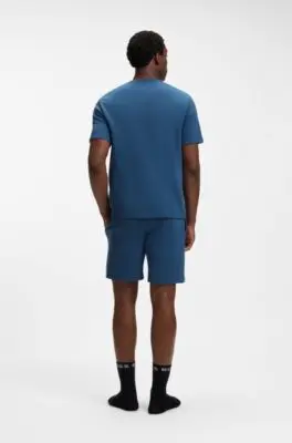 BOSS Waffle-knit Pajama Top - Light Blue