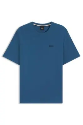 BOSS Waffle-knit Pajama Top - Light Blue