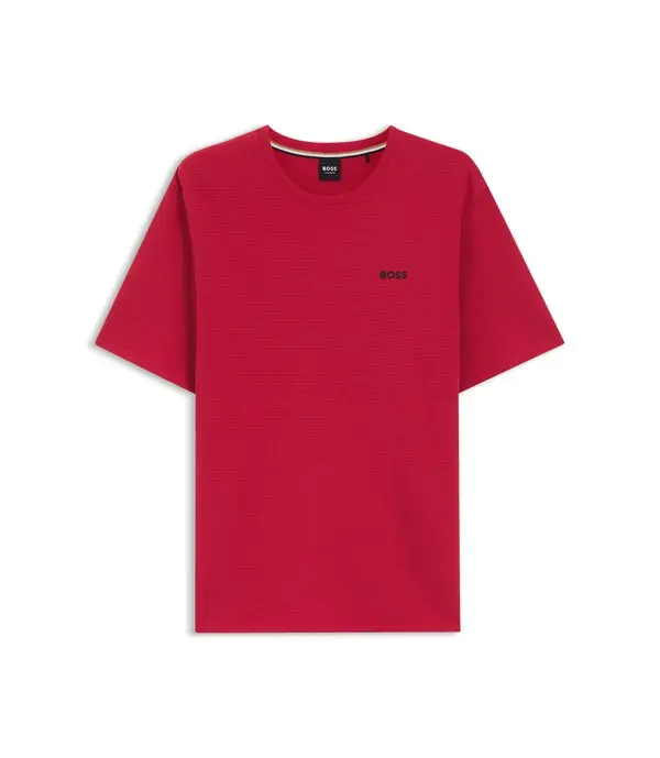 BOSS Cotton-blend Pajama T-shirt With Embroidered Logo - Red