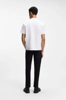 BOSS Porsche X Relaxed-fit T-shirt With Logo Collar - White