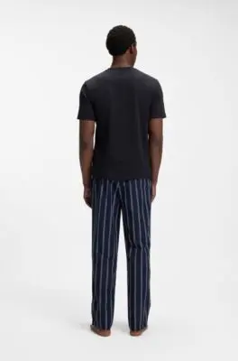 BOSS Pajama T-shirt In Cotton With Printed Branding