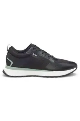 BOSS Mixed Material Trainers - Black