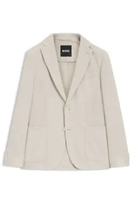 BOSS Patterned Slim-fit Jacket - Light Beige