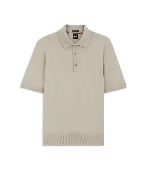 BOSS Knit Polo In Virgin Wool