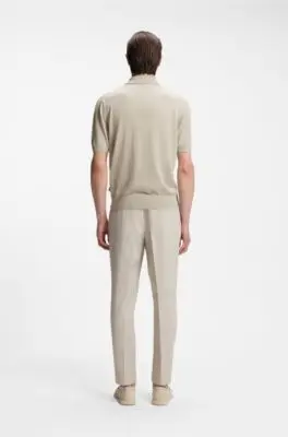 BOSS Knit Polo In Virgin Wool