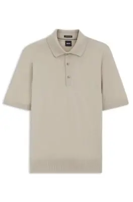 BOSS Knit Polo In Virgin Wool