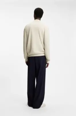 BOSS Cardigan In A Cotton Blend - White