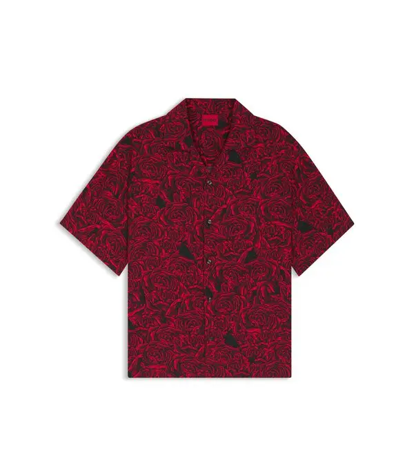 Hugo Oversized-fit Shirt With Digital Print
