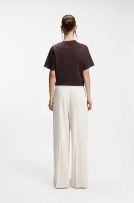 BOSS Relaxed-fit Wide-leg Trousers