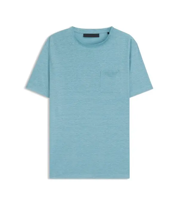 BOSS By Beckham T-shirt In Linen - Light Blue