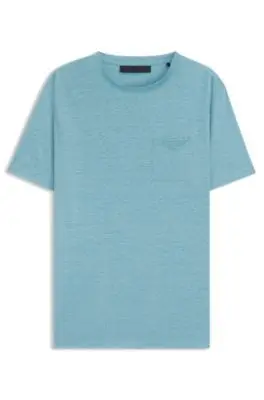 BOSS By Beckham T-shirt In Linen - Light Blue