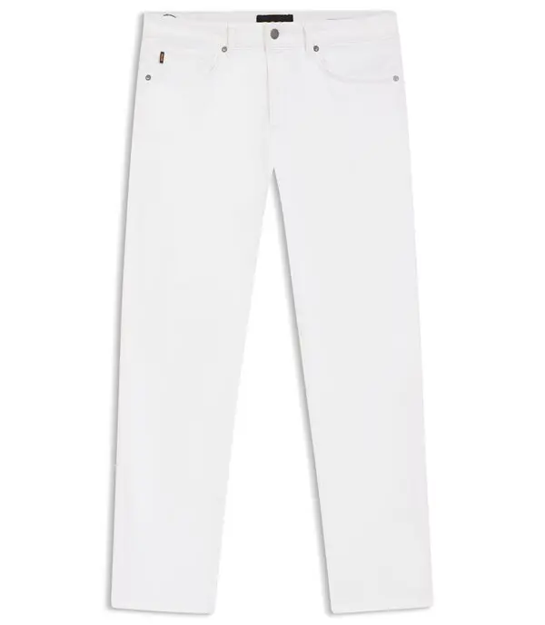 BOSS Maine Regular-fit Jeans In Soft-motion Denim - White
