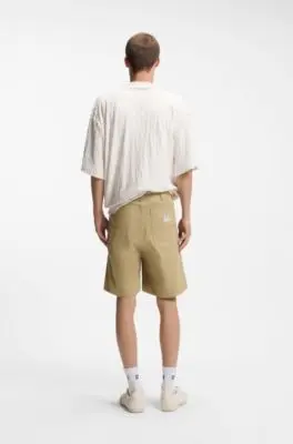 Hugo Shorts In Mercerised Cotton Canvas