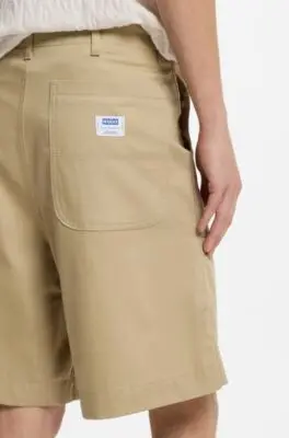 Hugo Shorts In Mercerised Cotton Canvas