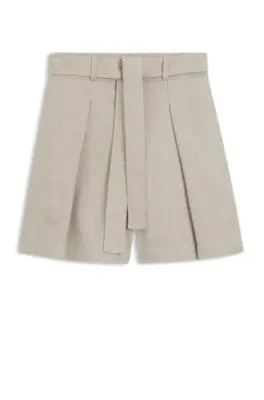 BOSS Relaxed-fit Linen-blend Culottes