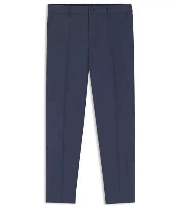 BOSS Tapered-fit Trousers In Washable Virgin Wool - Light Blue