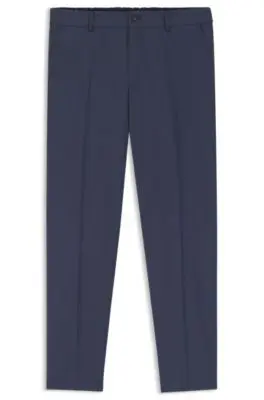 BOSS Tapered-fit Trousers In Washable Virgin Wool