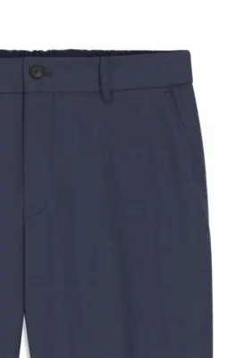 BOSS Tapered-fit Trousers In Washable Virgin Wool