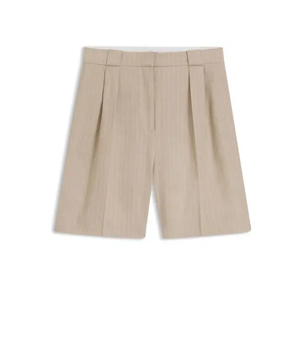 Hugo Relaxed-fit Pinstriped Shorts - Patterned