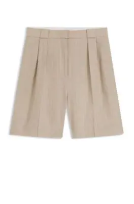 Hugo Relaxed-fit Pinstriped Shorts - Patterned