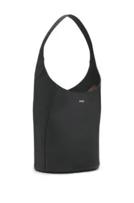 BOSS Leather Bucket Bag With Metallic Logo