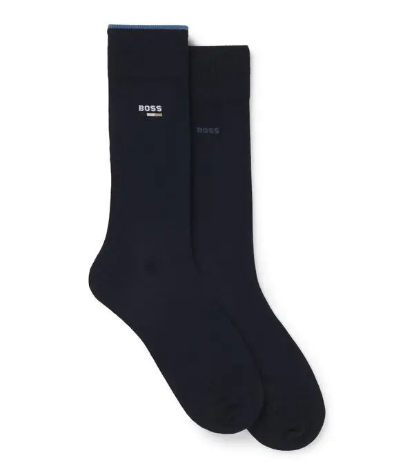 BOSS Two-pack Of Logo Socks - Dark Blue
