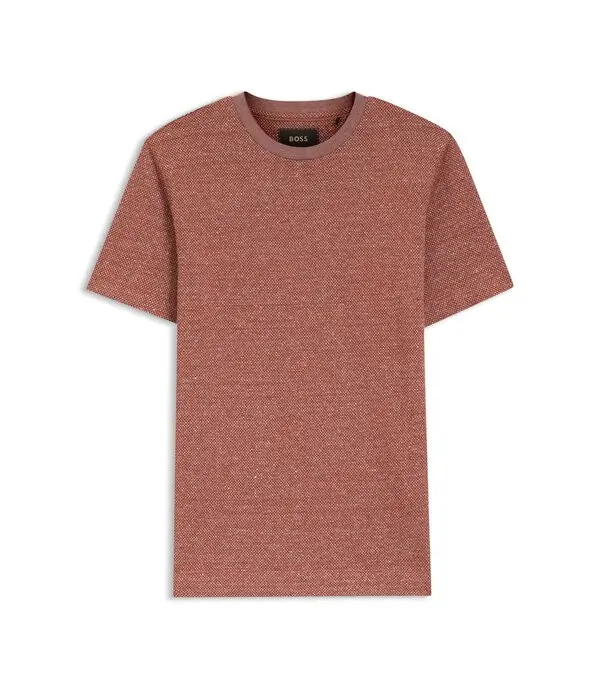 BOSS Mouline T-shirt In Cotton