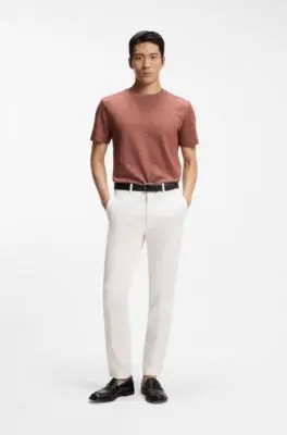BOSS Mouline T-shirt In Cotton