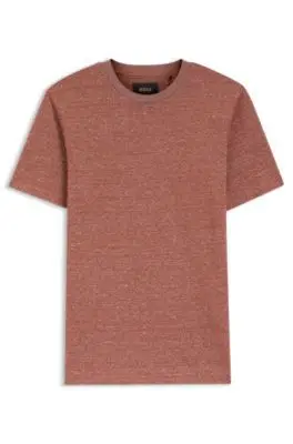 BOSS Mouline T-shirt In Cotton