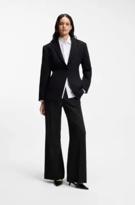 Hugo Regular-fit Stretch Seersucker Trousers