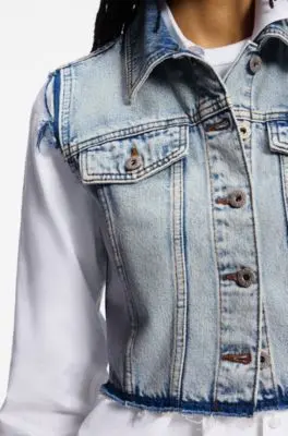Hugo Cropped Denim Vest