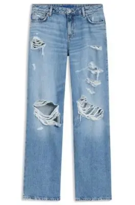 Hugo Baggy-fit Distressed Jeans - Blue