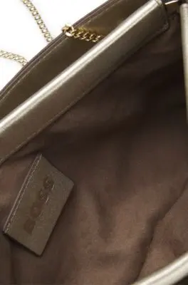 BOSS Metallic-leather Clutch Bag